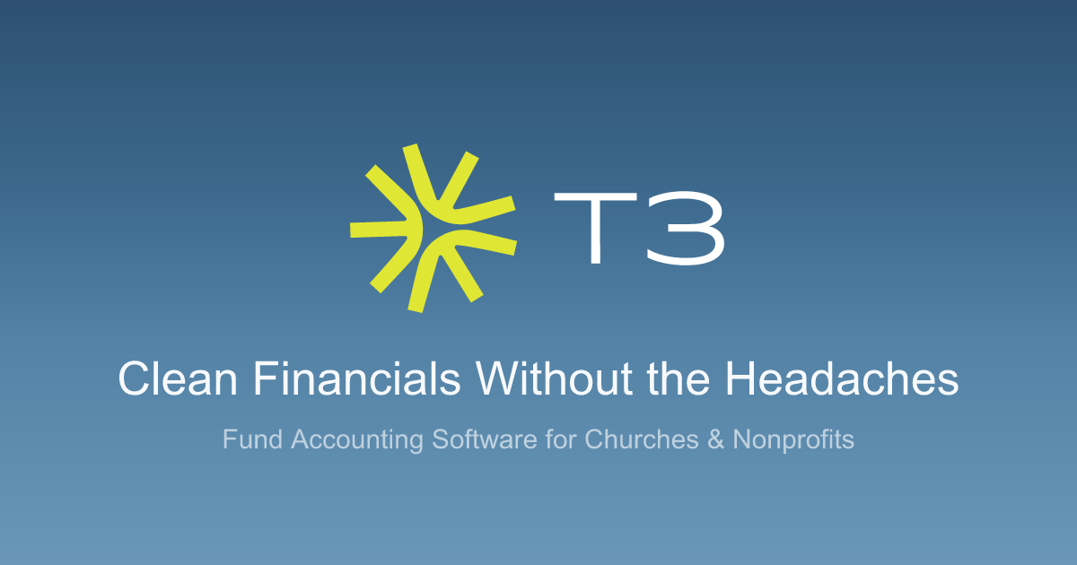 Church Accounting Software | T3 Books